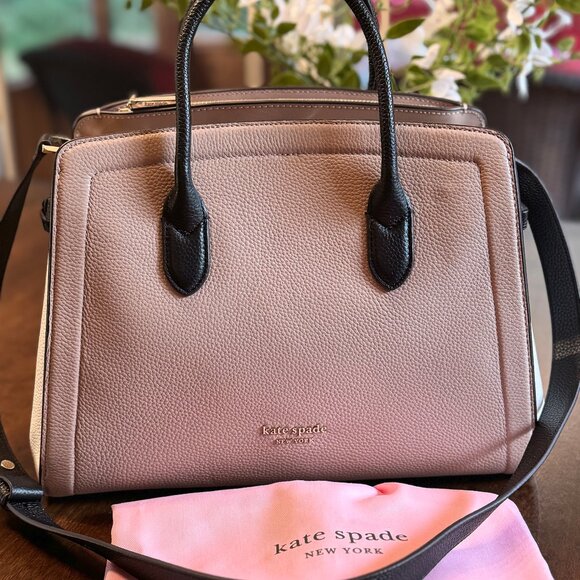kate spade | Bags | Kate Spade Knott Large Satchel Pebbled Leather With ...